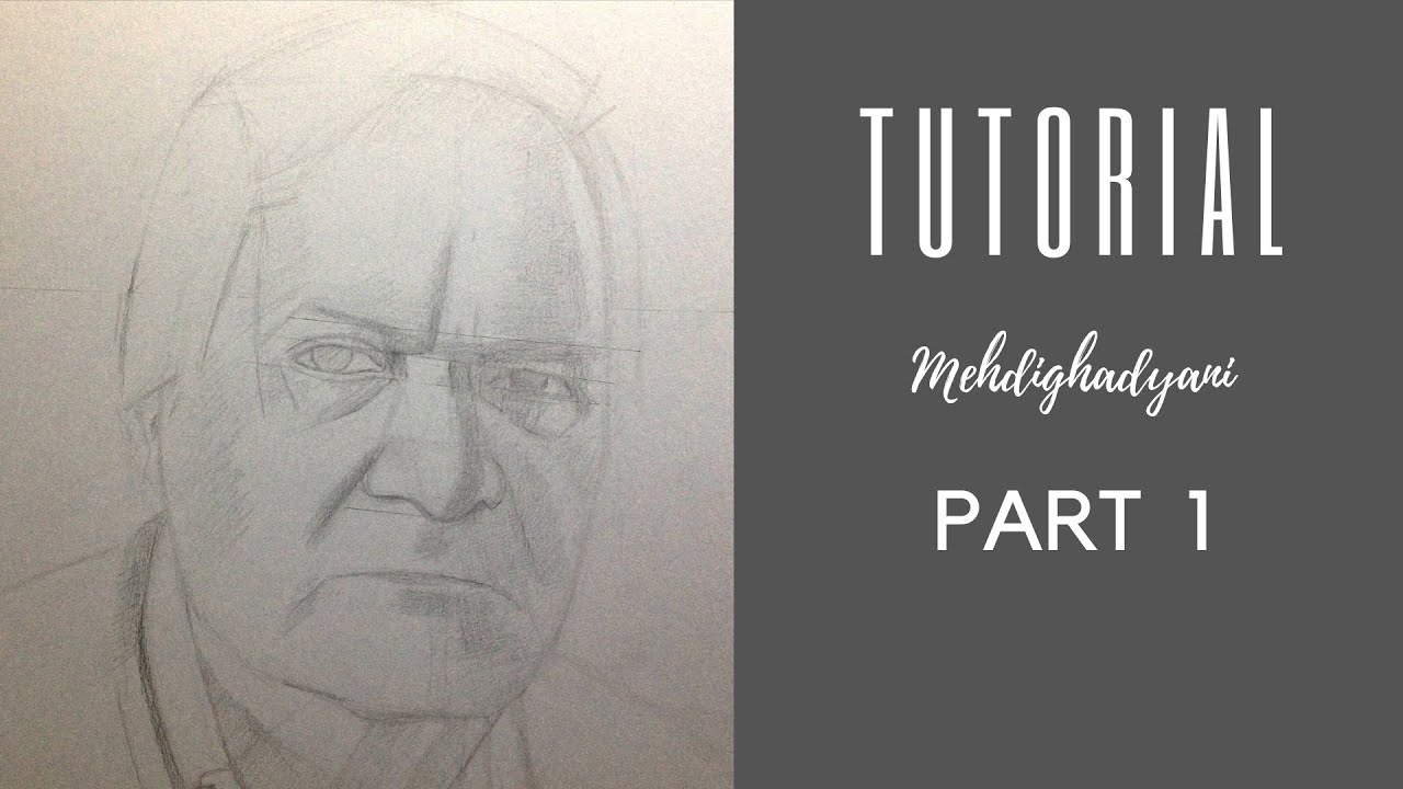 How to draw a portrait for beginners from photo - YouTube