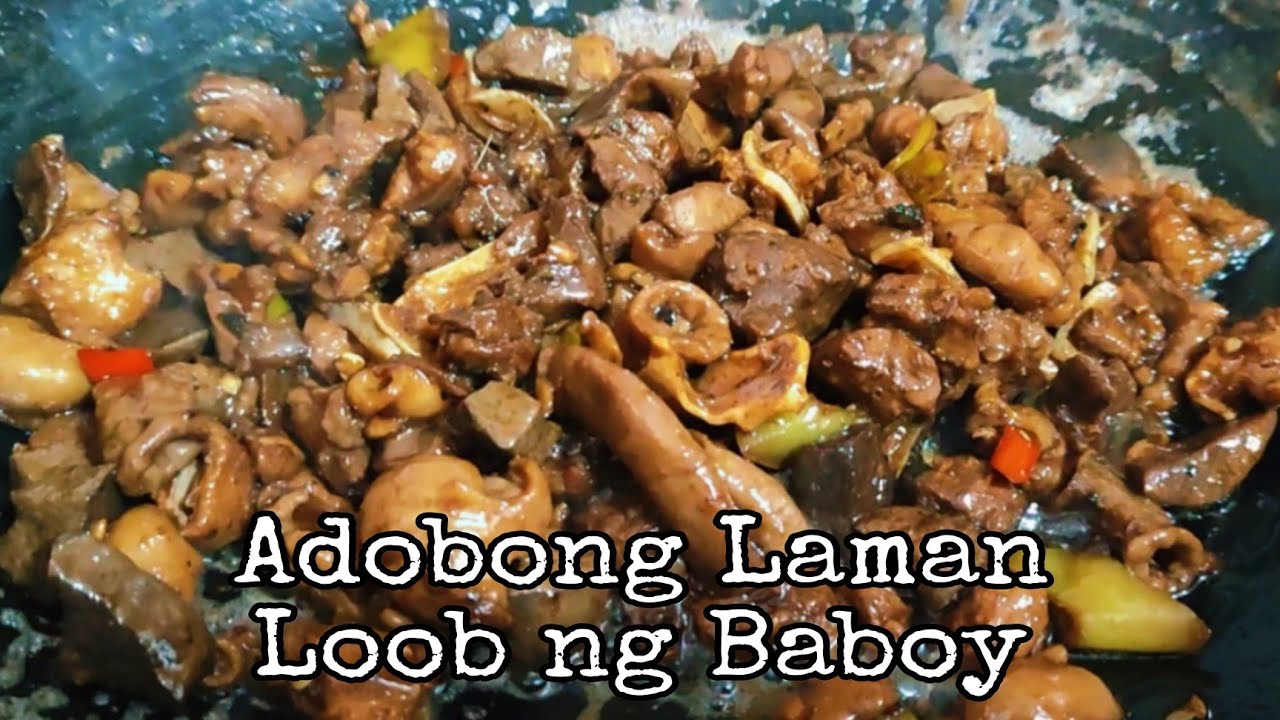 Adobo na may Tuba Laman Loob ng Baboy - YouTube