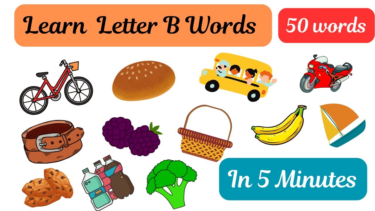 Learn Letter B Words for Kids | Fun ABC Learning for Preschool ...