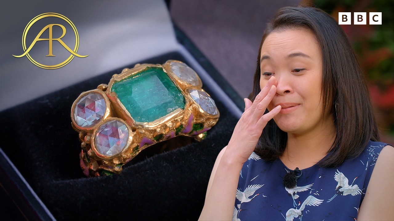 Emotional Reaction To Value Of 1940s Emerald And Diamond Ring | BBC Antiques Roadshow UK - YouTube
