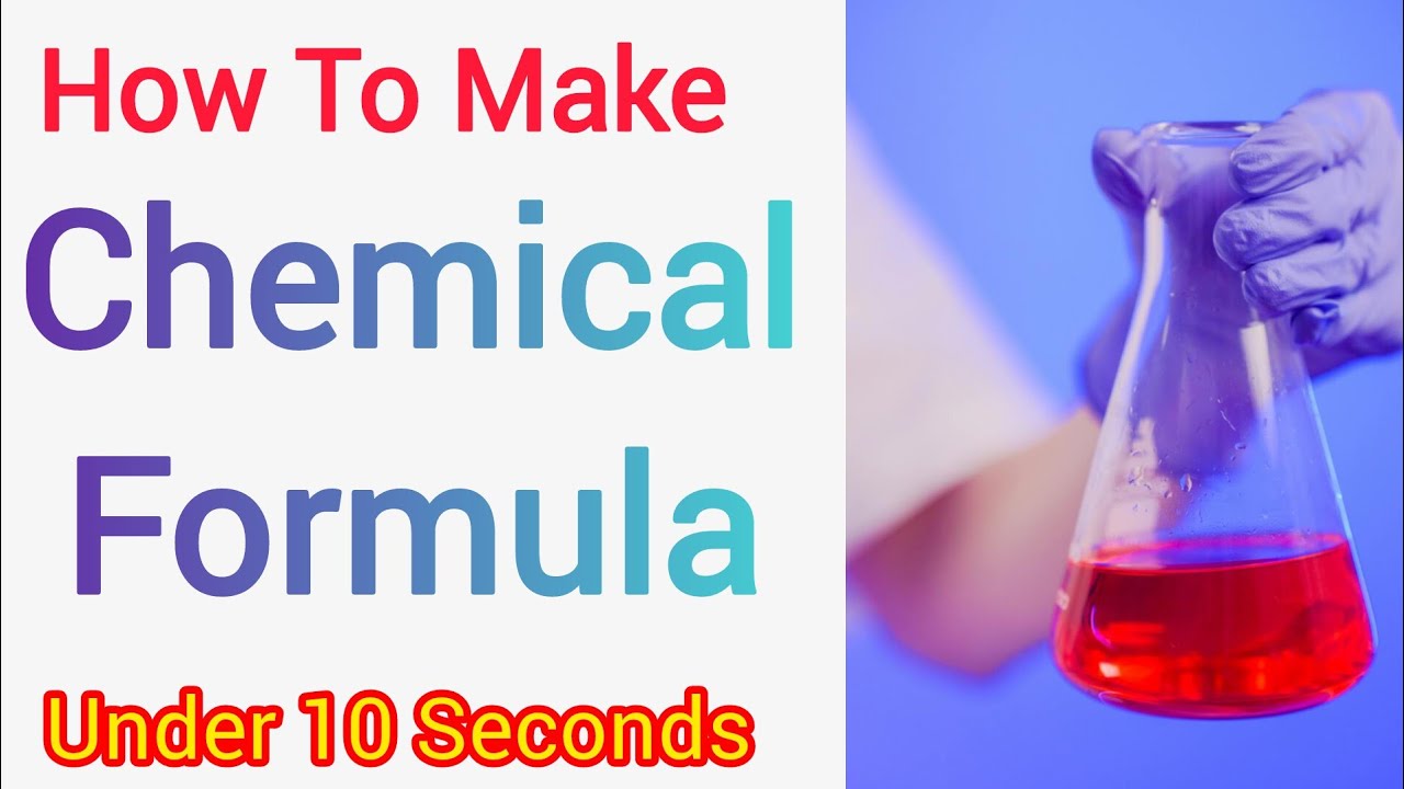 How to make any chemical formula easily ? chemical formula class 9 & 10 ...