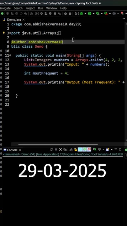 Day-88: Most Frequent element in List in Java #shorts #java - YouTube