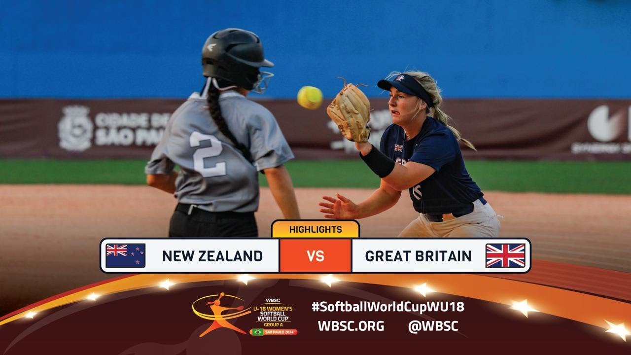 Highlights Game 14 New Zealand Vs Great Britain 2024 Wbsc U 18 Women
