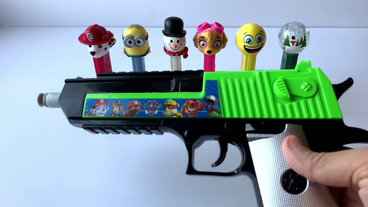 Fun learning colors with paw patrol gun - YouTube