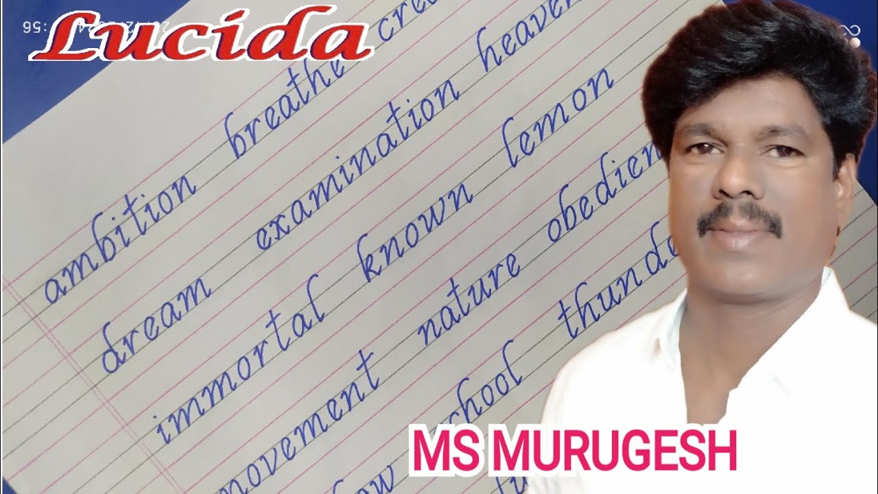 LUCIDA HANDWRITING WORDS WITH MIDDLE AND UPPER ZONE LETTERS - YouTube