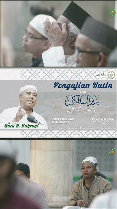 26/11/22 | Pengajian Rutin Malam Ahad Kitab Syairus Salikin oleh Tuan Guru H. Bahruni - YouTube