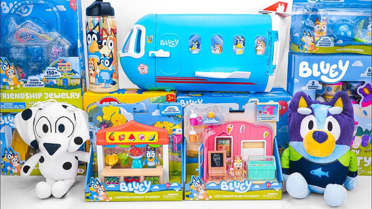 Bluey Toy Collection Unboxing Review💙 Bluey 3-in-1 Airplane ...
