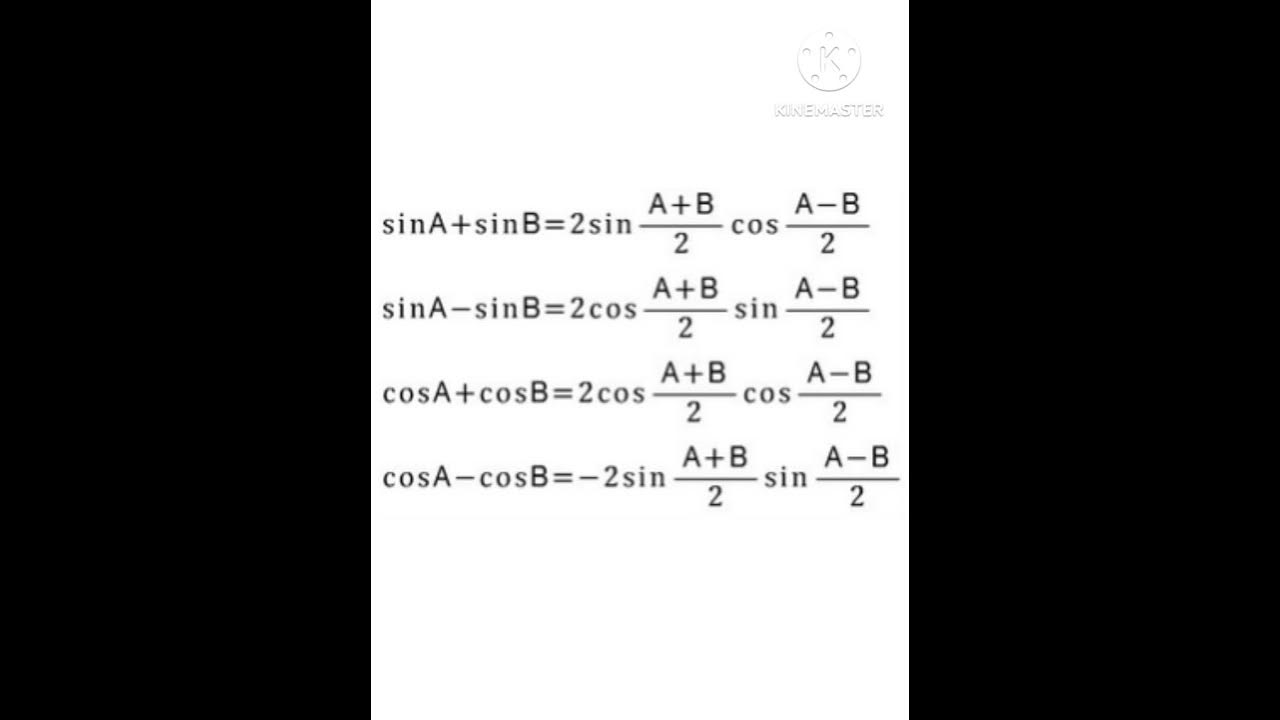Trigonometry Sin & Cos addition and Substraction Formula - YouTube