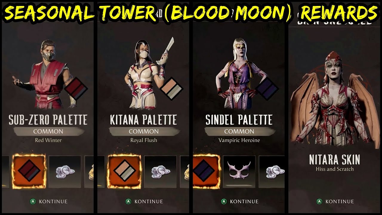 Seasonal Tower Rewards - Season of the Blood Moon - Mortal Kombat 1 ...
