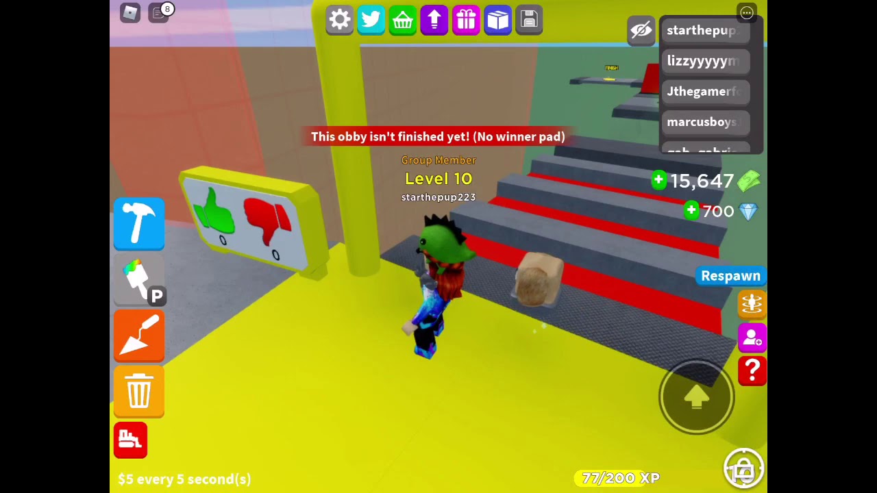 Obby maker hacks and fun - YouTube