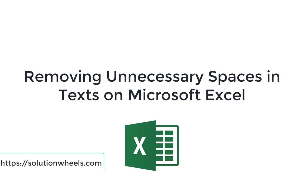 How to Quickly and Easily Remove Unnecessary Spaces in Texts on Microsoft Excel - YouTube