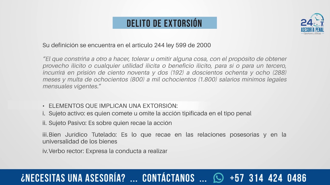 Delito de extorsión- ¿Qué es y como denunciarlo? - YouTube