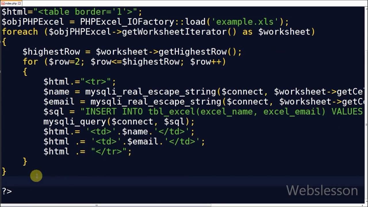 Import Excel to MySQL Database - YouTube