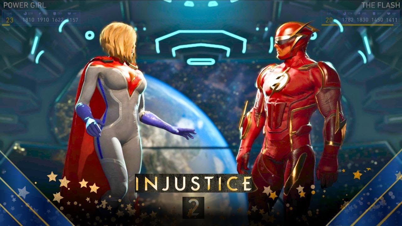 Injustice 2 - Power Girl Vs. The Flash - YouTube