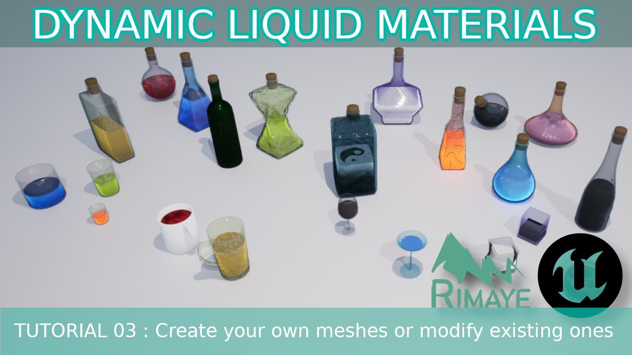 LIQUID MATERIALS - Tutorial 03 : Create your own meshes or modify ...