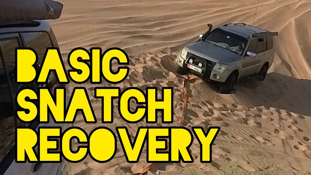 Stuck in soft sand, snatch recovery is the fastest way to get it out ...