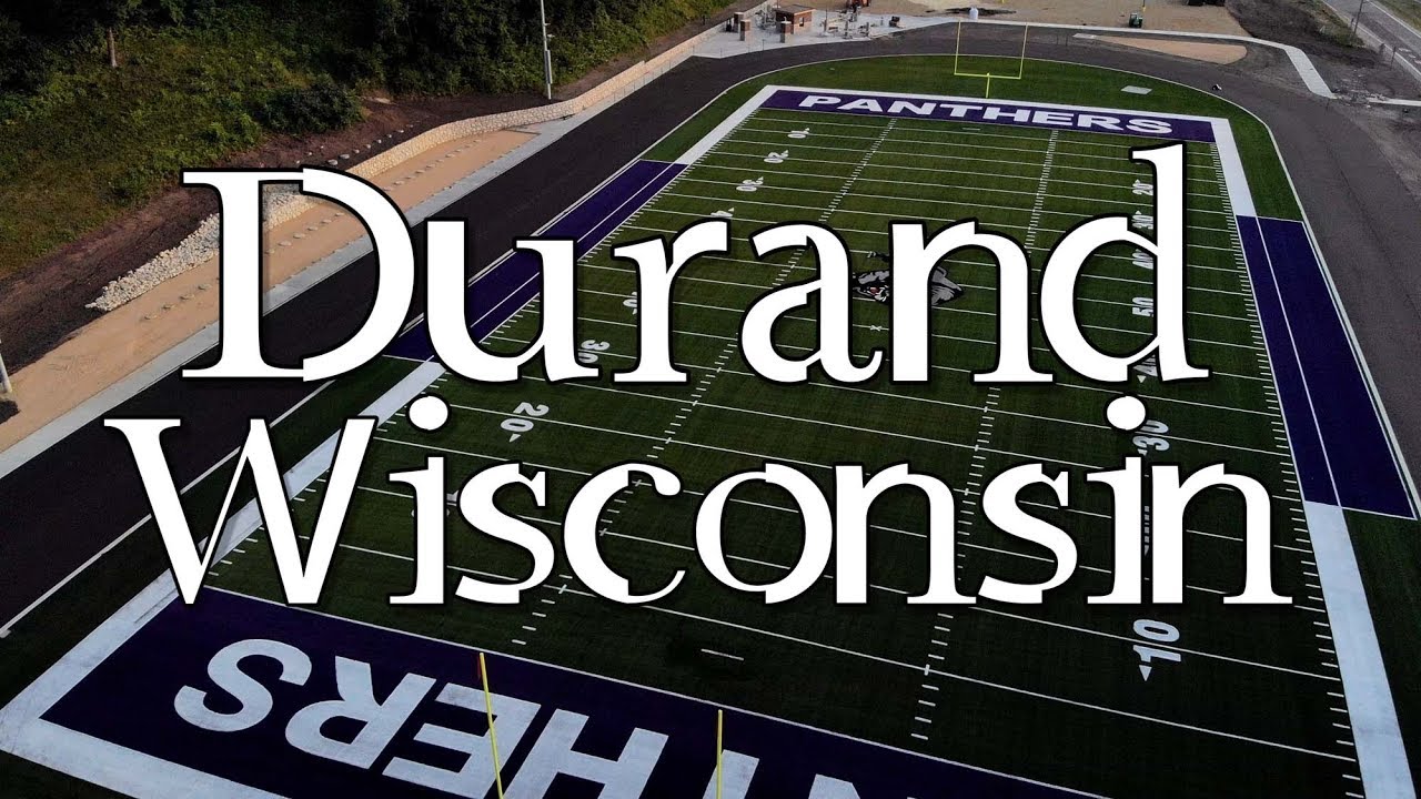 Durand Wisconsin Brand New Football Field FRESH PAINT DJI Mavic Air ...