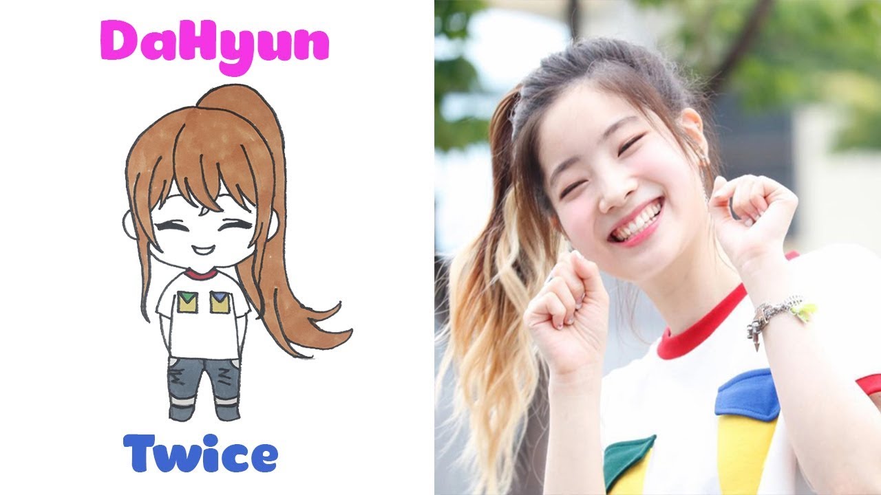 Vẽ Dahyun Twice chibi cười thôi nhất thiết phải xinh thế không - YouTube