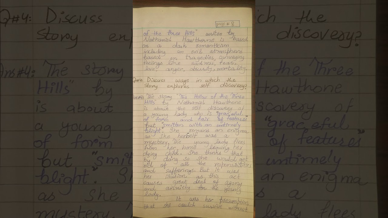 The Hollow of the Three Hills Questions & answers with past papers ...
