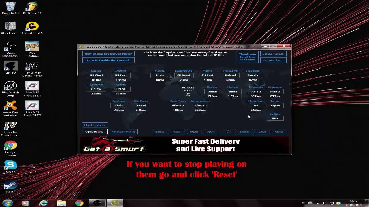 Tutorial CS:GO-How to use the Matchmaking Server Picker - YouTube