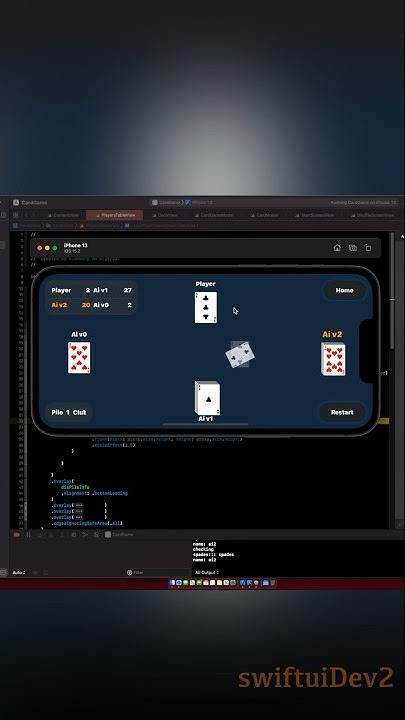 Fun card game in SwiftUI #gamedev #gamer #streamers #ai #streaming #cardgame #cards #swift # ...