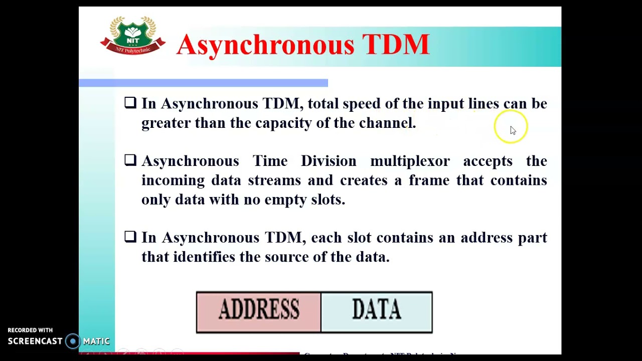 3.4 Synchronous and Asynchronous Time Division Multiplexing - YouTube