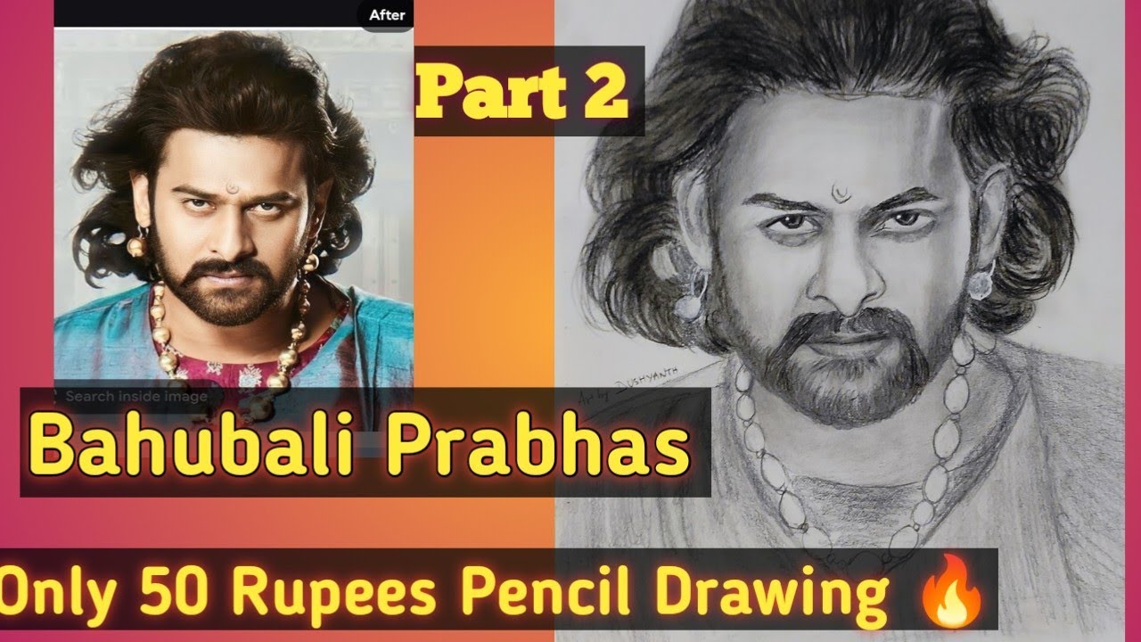 ||Bahubali Prabhas Pencil Drawing 🔥|| Bahubali Drawing||Prabhas Drawing ...