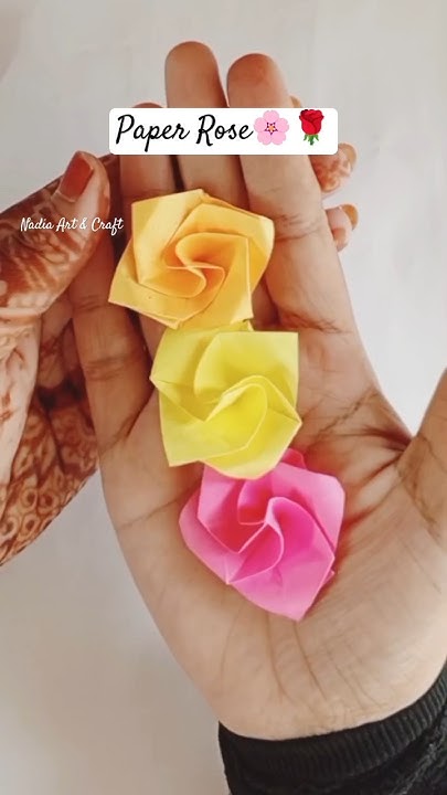 Cute Paper Rose 🌸 #shorts - YouTube