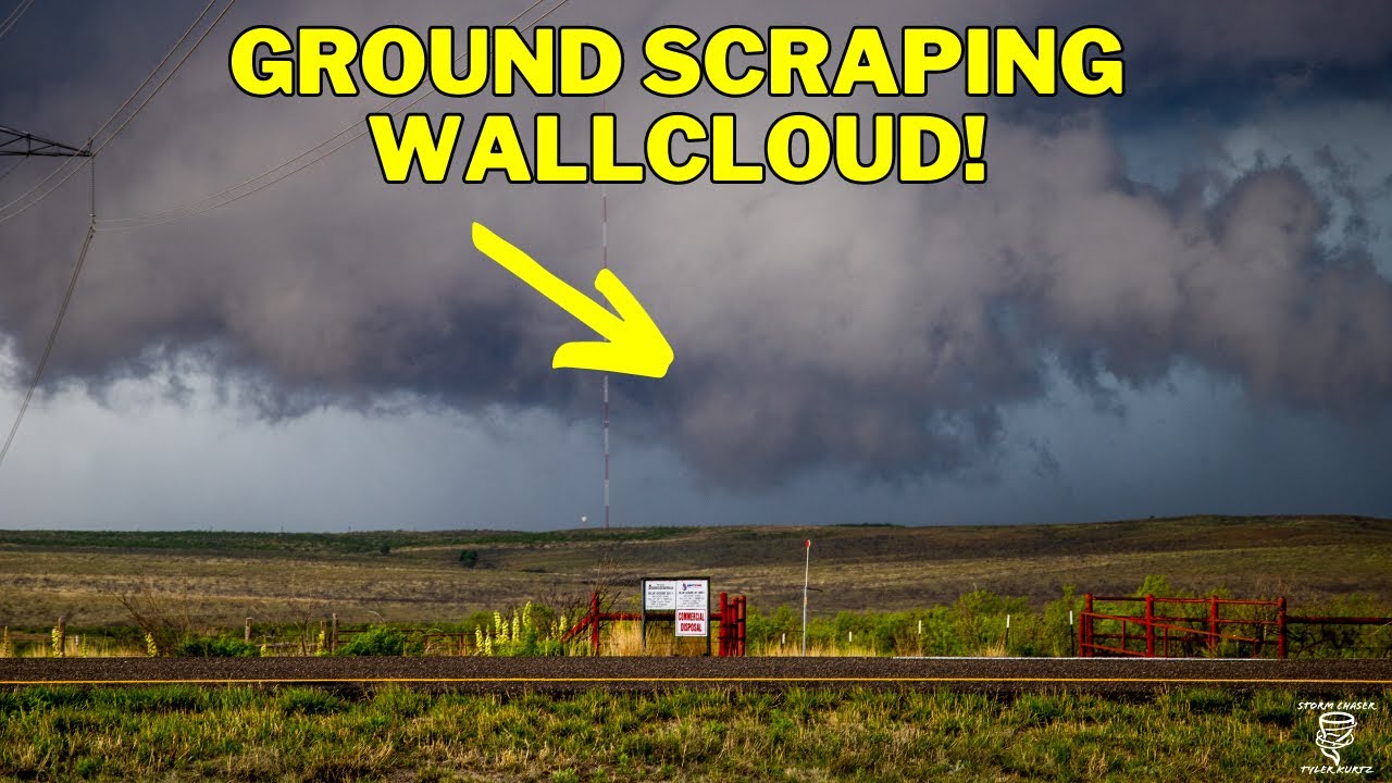 MASSIVE Ground Scraping Wall Cloud in Texas! 5-18-2023 - YouTube