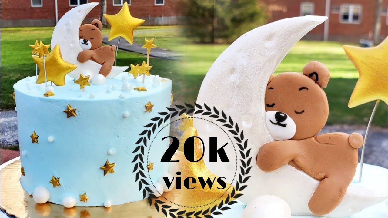 Twinkle Twinkle little star cake || Bear on the Moon Cake - YouTube