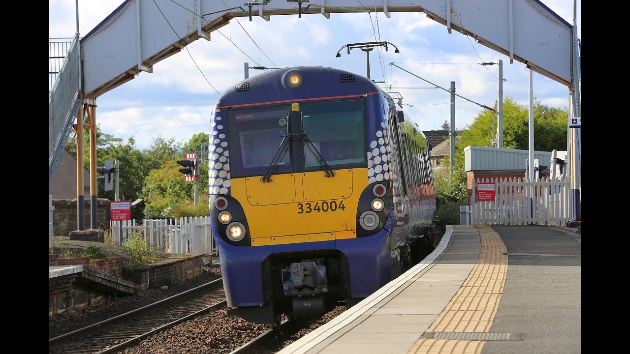 Aerial view of trains at Cardross in Argyll and Bute - YouTube