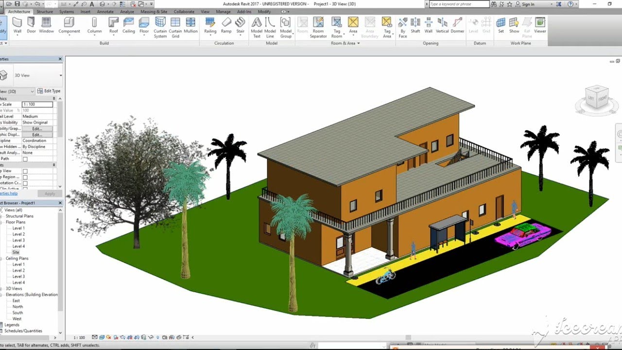 Complete house in Revit Architecture from start till end for beginners ...