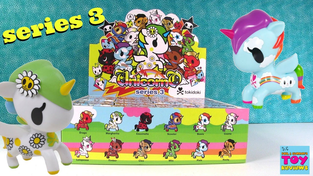 Tokidoki Unicornos Full Set Case Unboxing Series 3 Toy Review ...