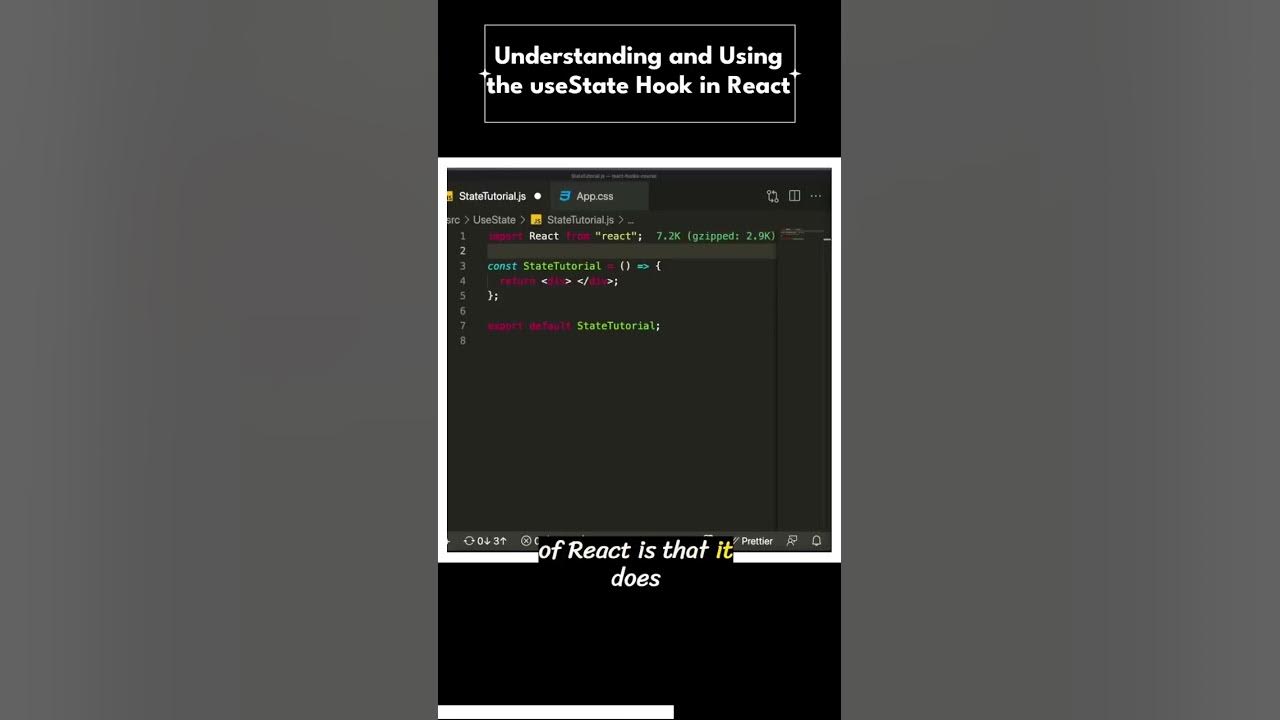 React Tutorial: Understanding and Using the useState Hook in React - YouTube