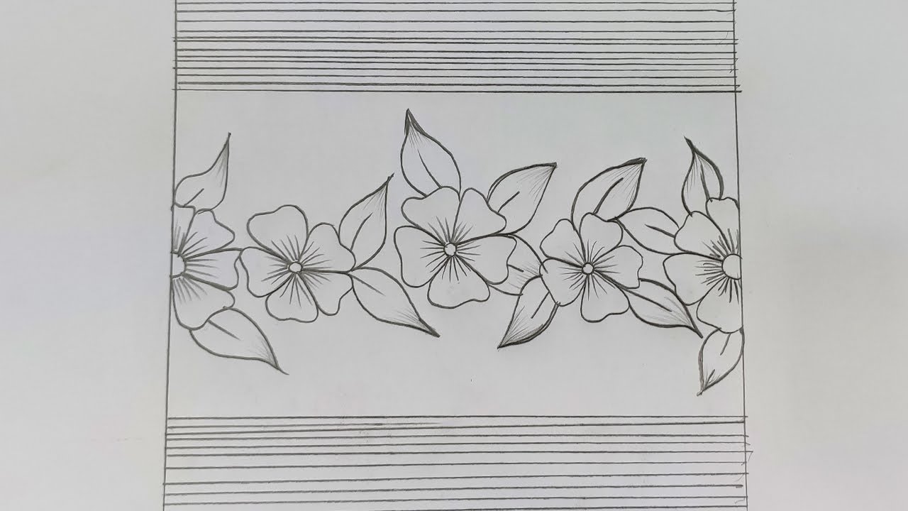 How to Draw a simple flower design || designs for beginners || pencil ...