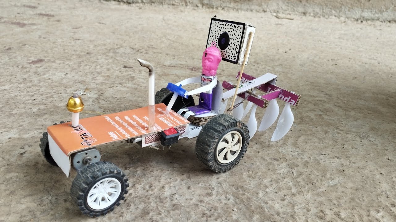 How to make machis box tractor Punja.machis box tractor Diy Toy. - YouTube