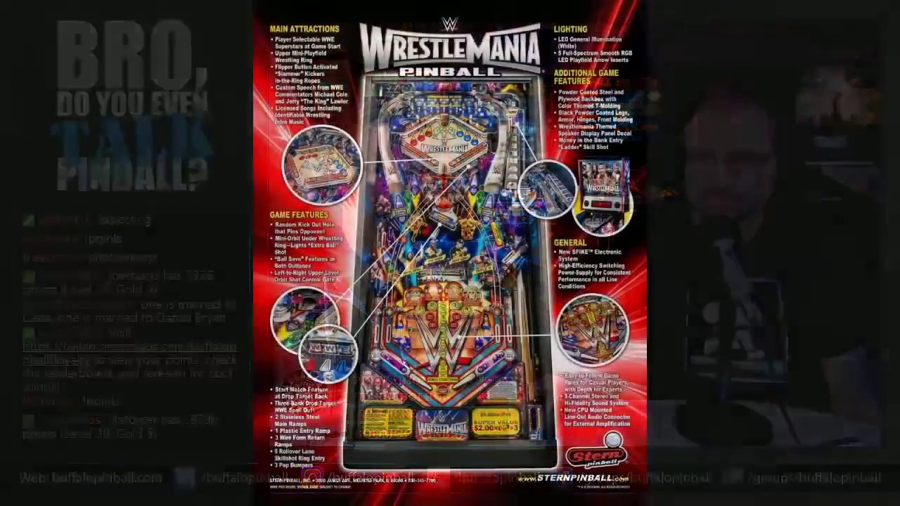 Buffalo Pinball Reviews: Wrestlemania (Stern) - YouTube