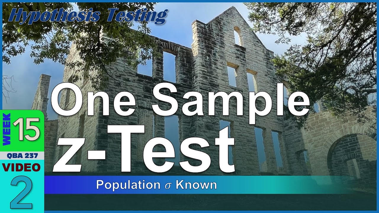 One Sample z Test Framework with Social Media Example (15-2) - YouTube