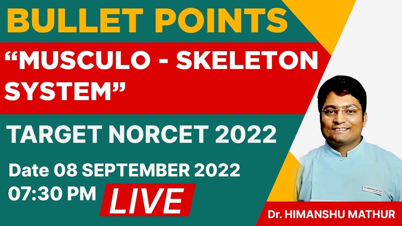 BULLET POINTS OF MUSCULO - SKELETON SYSTEM WITH DR. HIMANSHU MATHUR SIR ...