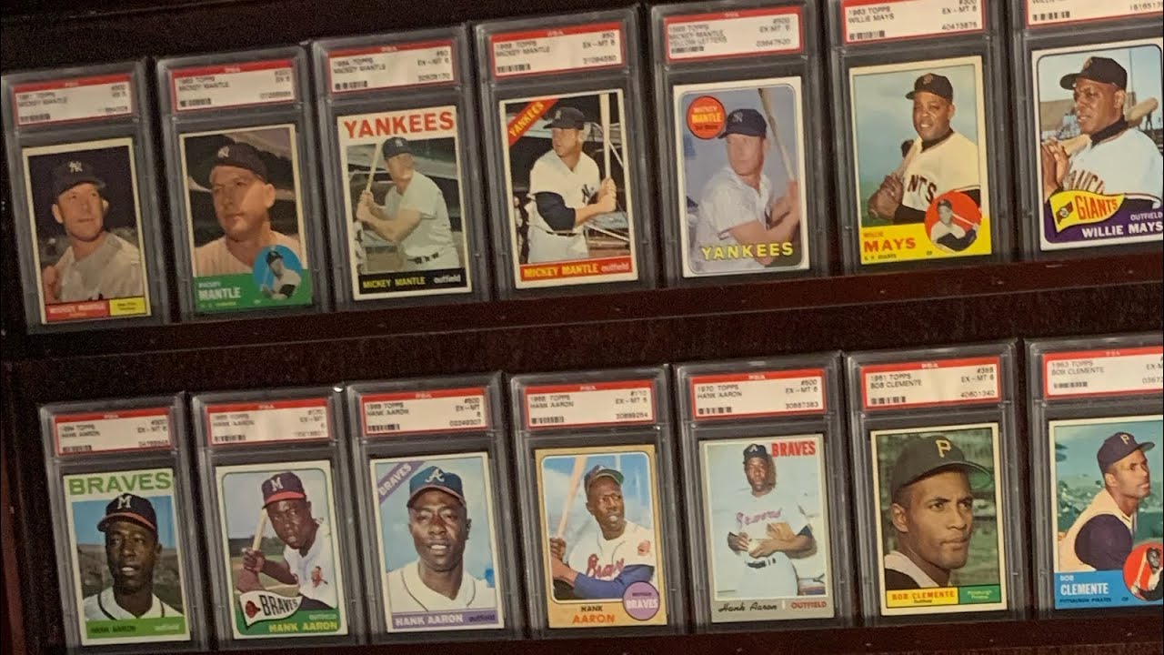 A Tour of My Vintage Card Room Displays & Thanks for 1K Subs (PSA ...