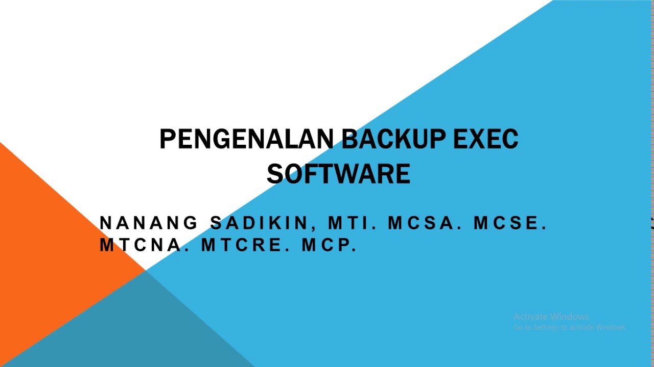 Pengenalan Backup Exec Software - YouTube