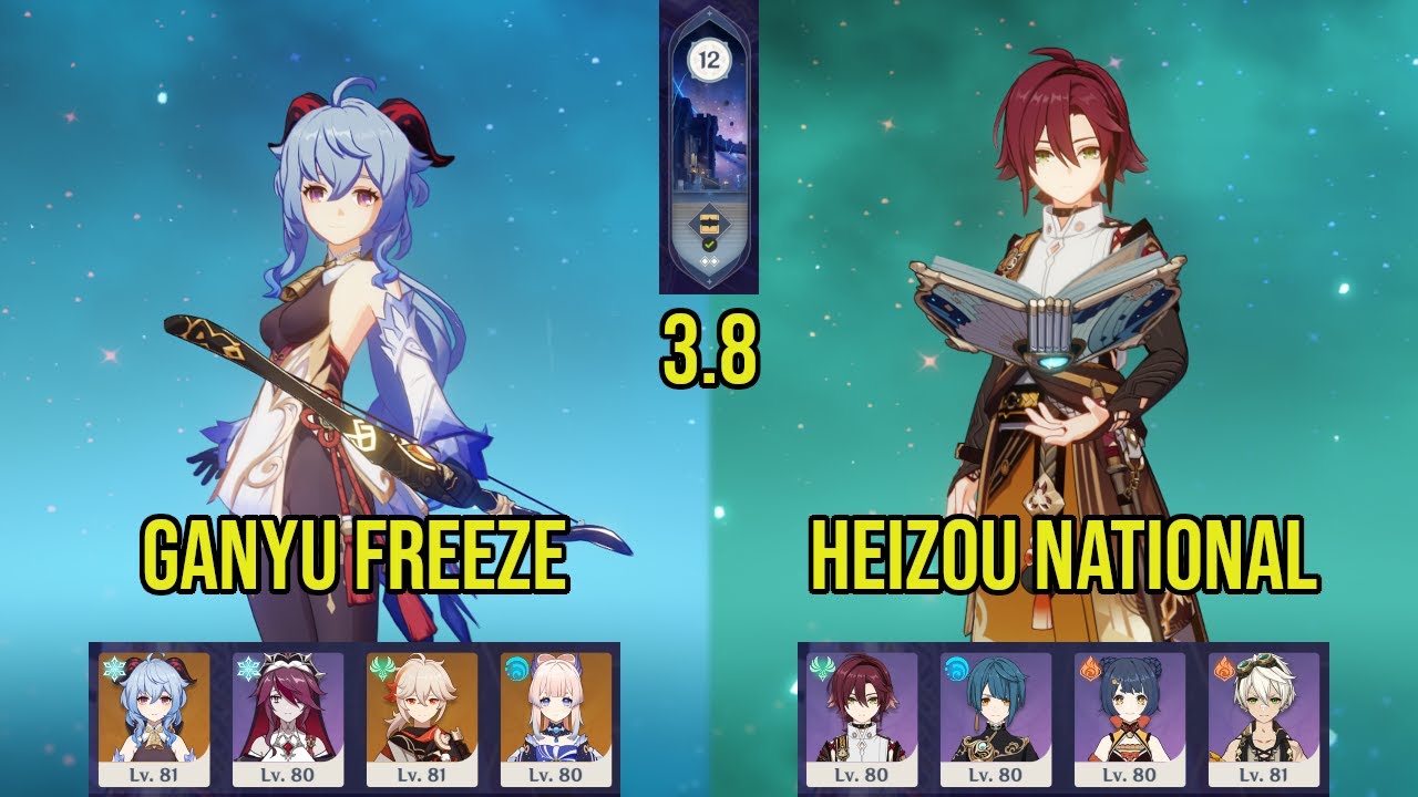 C2 GANYU Freeze & C3 HEIZOU National | 3.8 Spiral Abyss Floor 12 ...