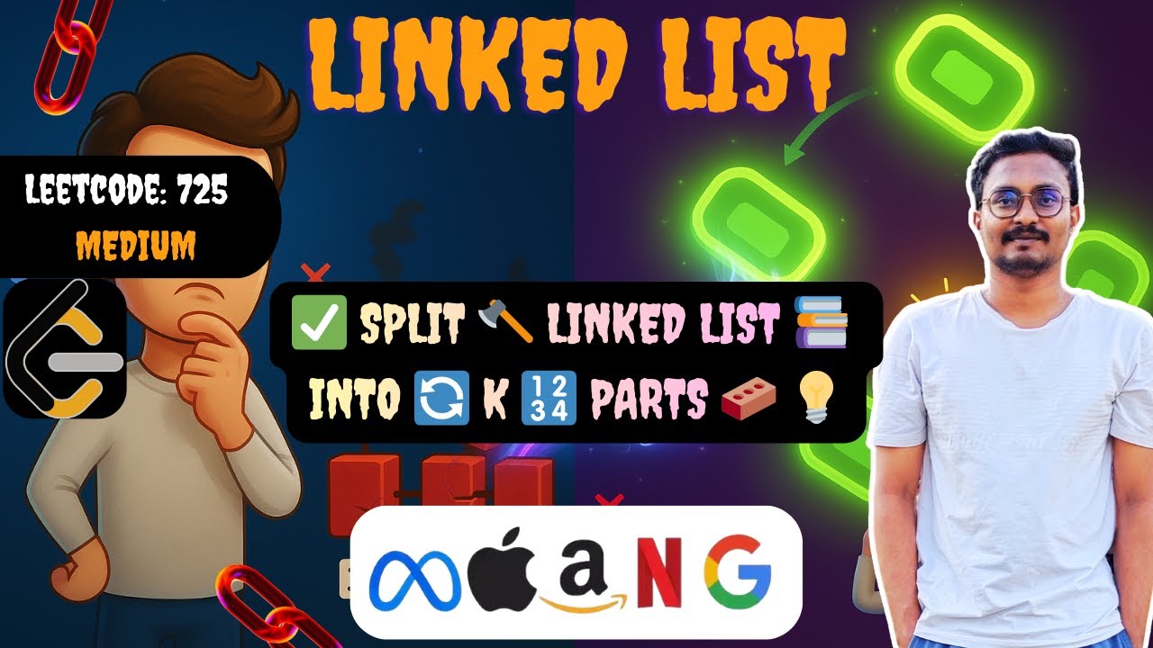 LeetCode 725: Split Linked List in Parts ️ | Linked List 📚 | Medium 🔥 ...