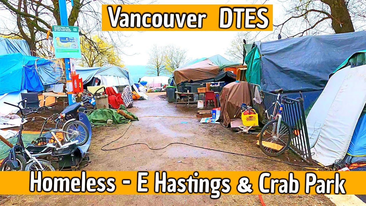 🇨🇦 Homeless in Vancouver Downtown Eastside | E Hastings Street & Crab ...