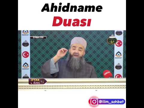 Ahidname duası @CubbeliAhmetHoca @CubbeliAhmetHocaorg @cubbelihocaarsiv @