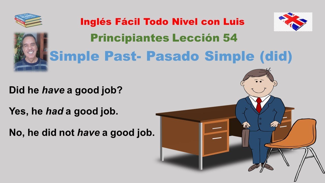 Inglés Nivel Principiante Lección 54 Simple Past - Pasado Simple (did ...