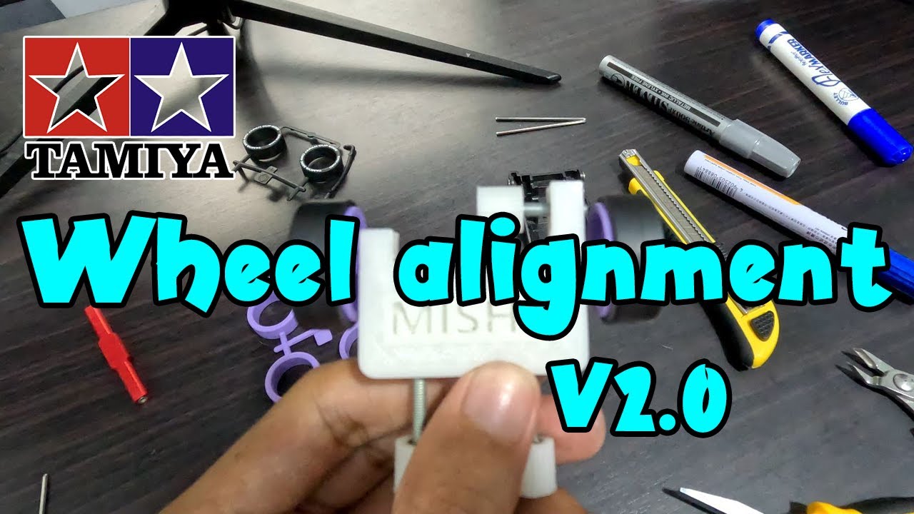 Tamiya Mini4wd - Basic wheel alignment V2.0 - YouTube