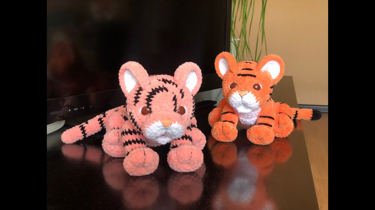 Amigurumi lying TIGER crochet video tutorial / Part 3 / Tiger crochet ...