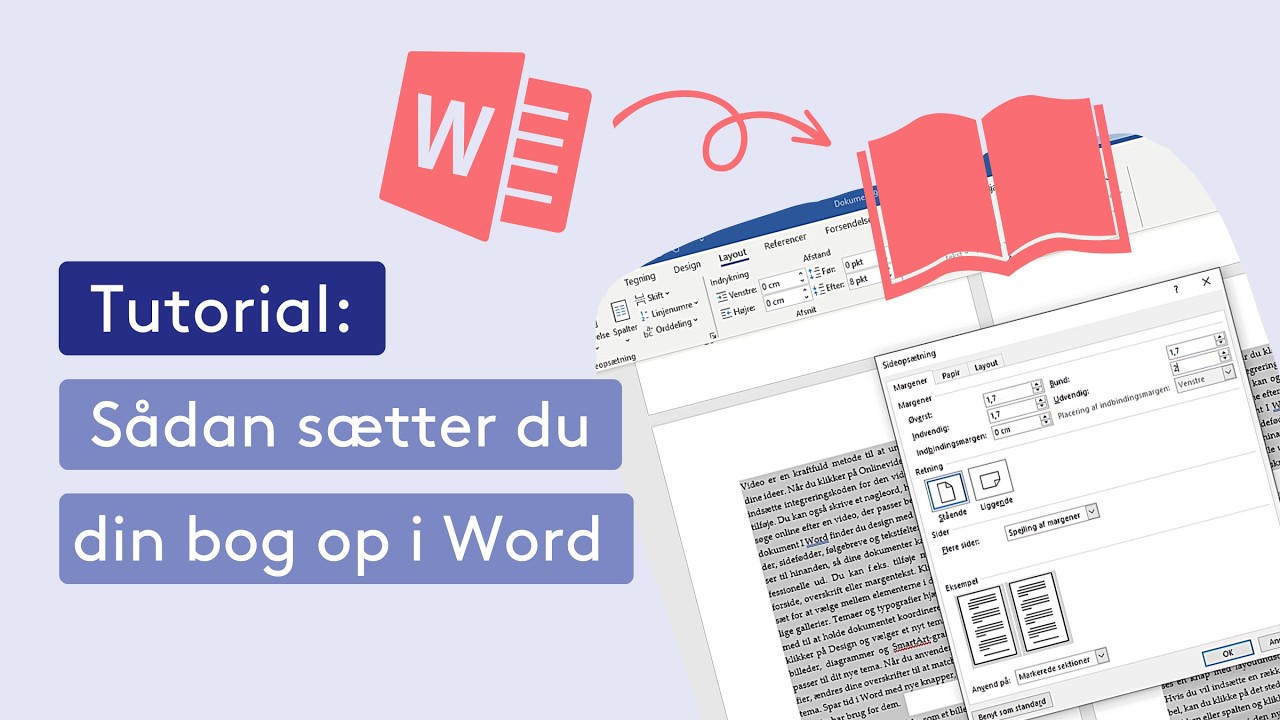 Sådan opsætter du din bog i Microsoft Word - YouTube
