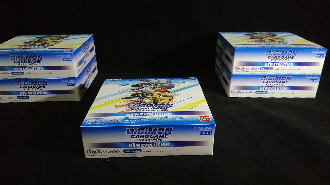 Digimon Card Game Booster Box Unboxing | BT-01: NEW EVOLUTION - YouTube